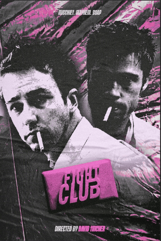 1999 Fight Club Poster 24x36 | Mind-Bending Thriller | Brad Pitt Edward ...