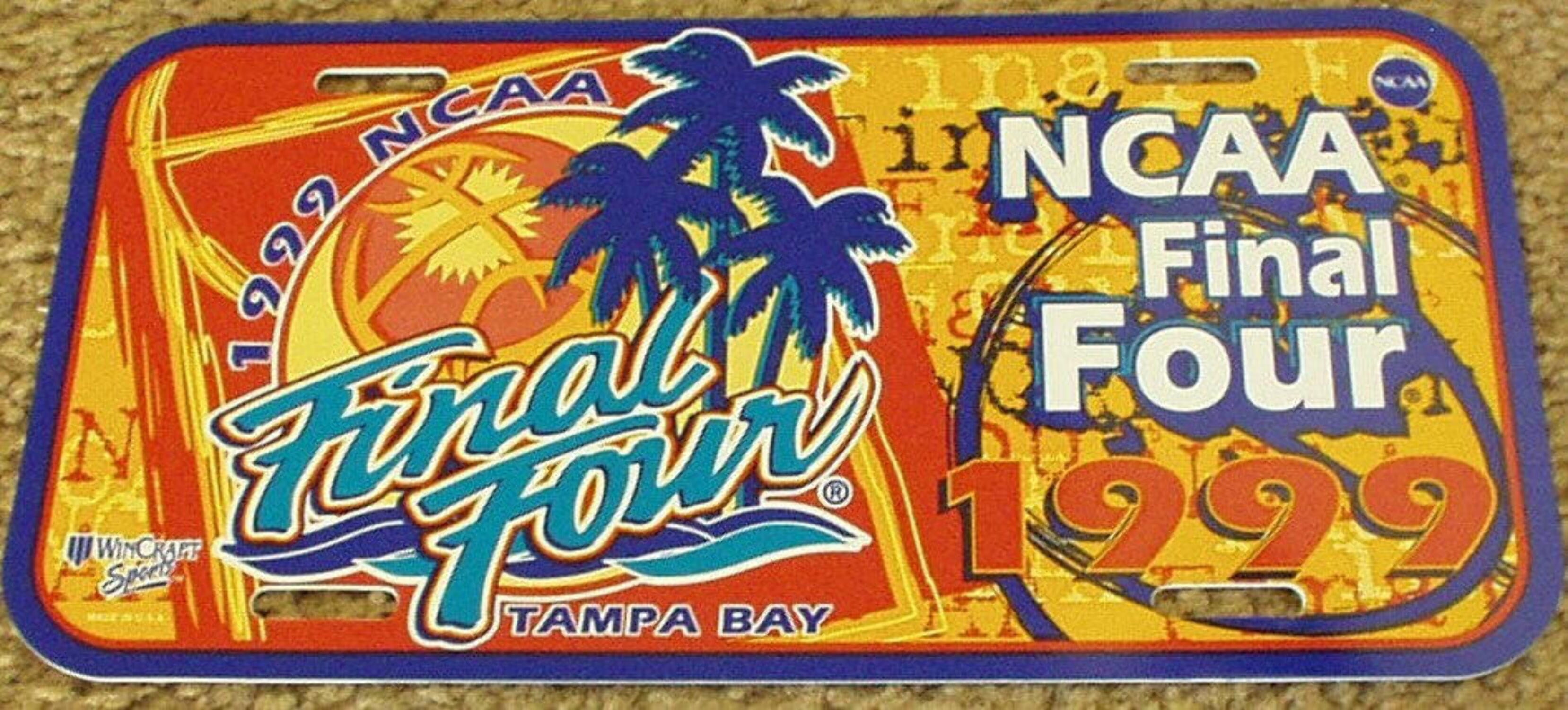1999 NCAA Final 4 Tampa Bay license plate (UConn first National ...