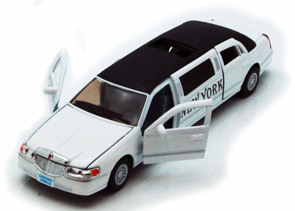 1999 New York Lincoln Town Car Stretch Limousine, White - Kinsmart ...