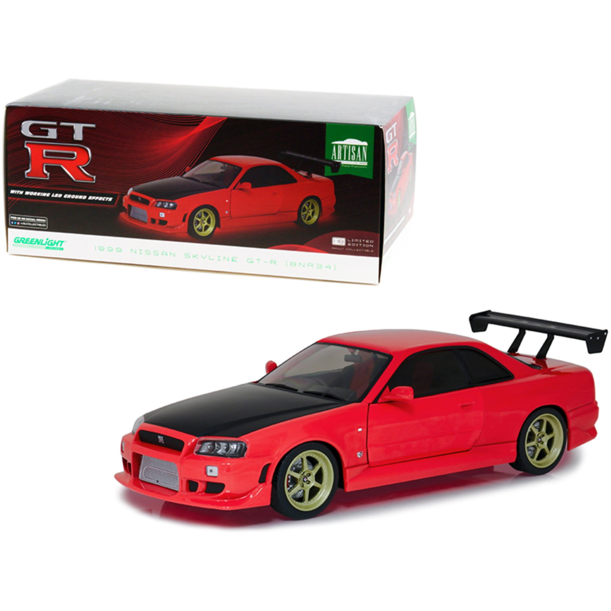 1999 Nissan Skyline GT-R (BNR34) RHD (Right Hand Drive) Red with Black ...
