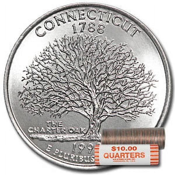 1999-P Connecticut Statehood Quarter 40-Coin Roll BU - Walmart.com
