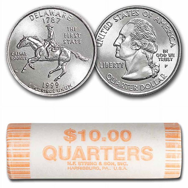 1999-P Pennsylvania Statehood Quarter 40-Coin Roll BU - Walmart.com