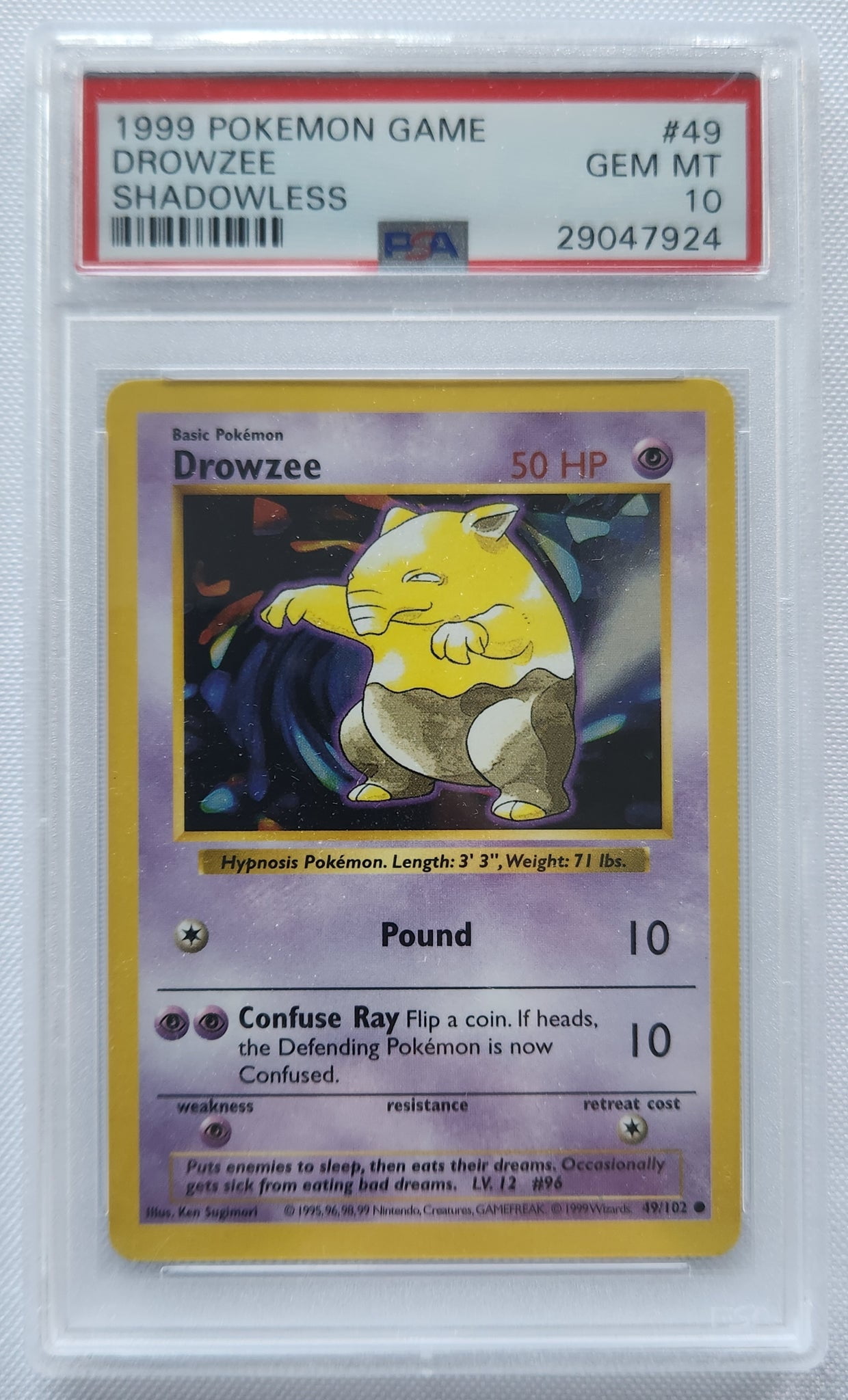 Drowzee Pokemon Card