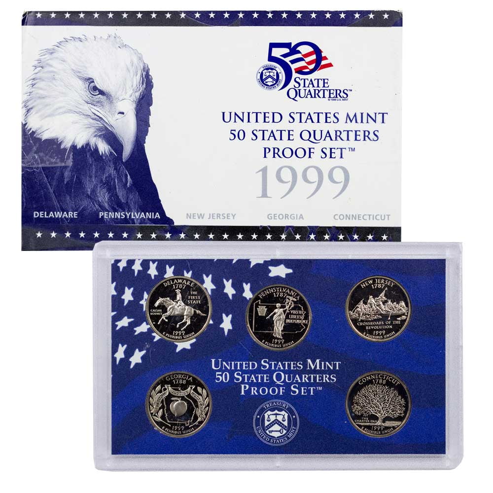 1999-S U.S. Clad State Quarters Proof Set - Walmart.com