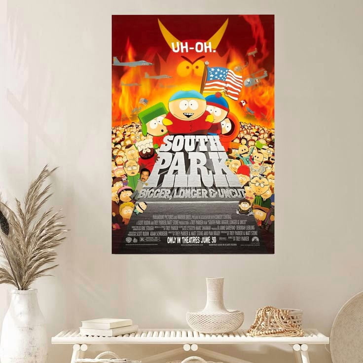 1999 South Park Bigger Longer Uncut Movie Poster Cartman Kenny Kyle ...