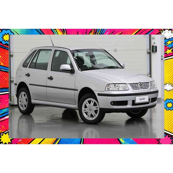 1999 Volkswagen Gol 5 Door - Pop Art Edition | 24x36 Inch Glossy ...