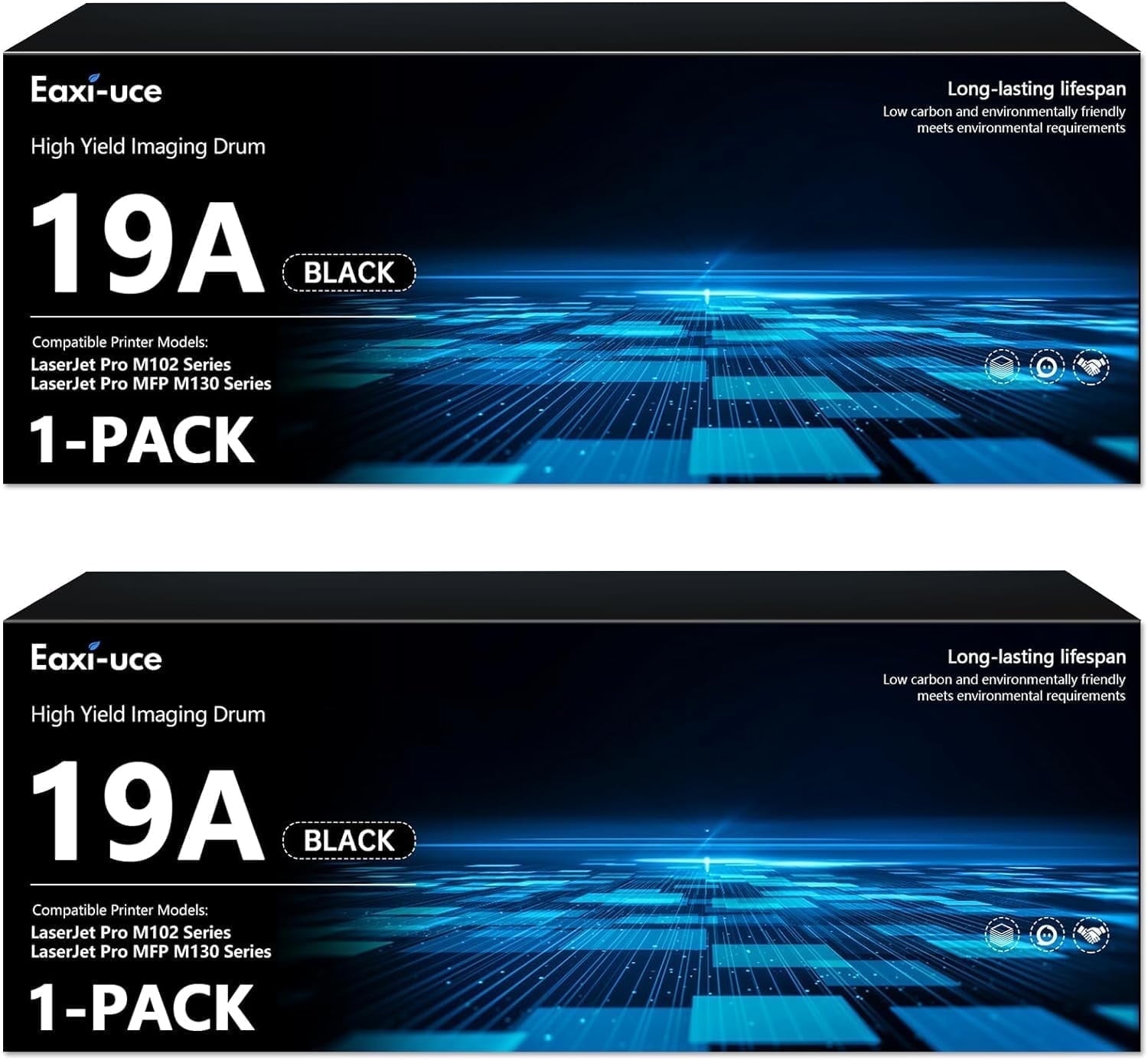 19A CF219A Drum Unit Black High Yield 2-Pack | 19A Drum Unit Compatible ...