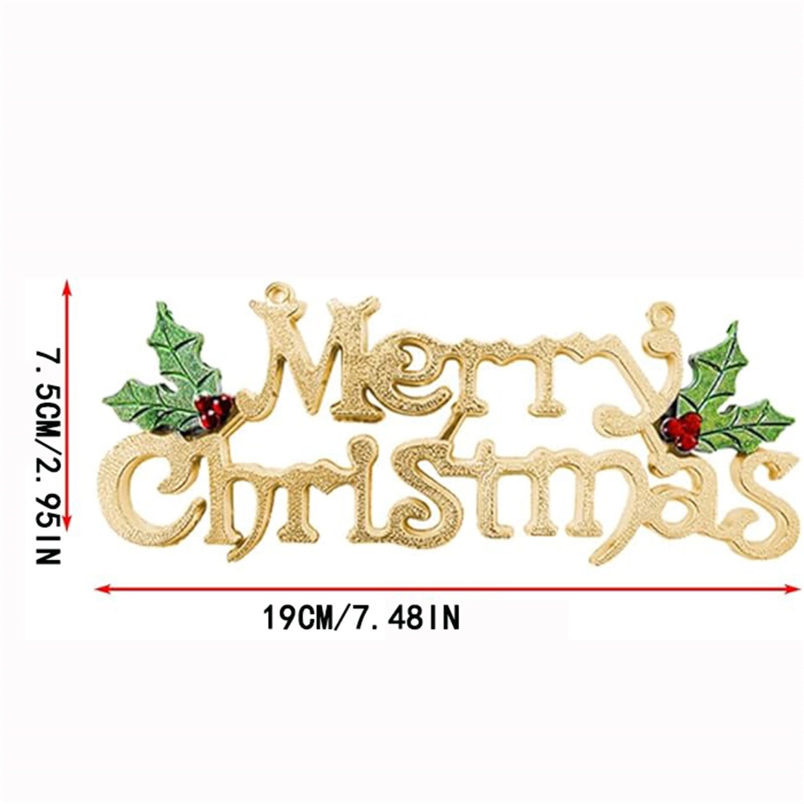 19CM Designs Merry Christmas Signs, Decorative Glittery Hanging Signs ...