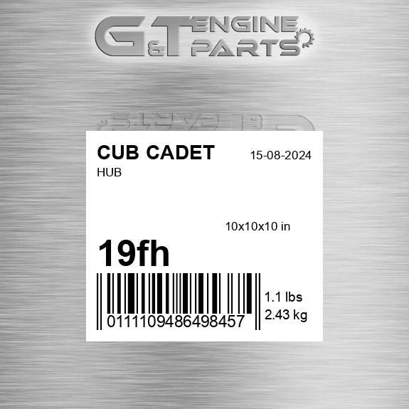 19FH HUB fits CUB CADET (New OEM) - Walmart.com