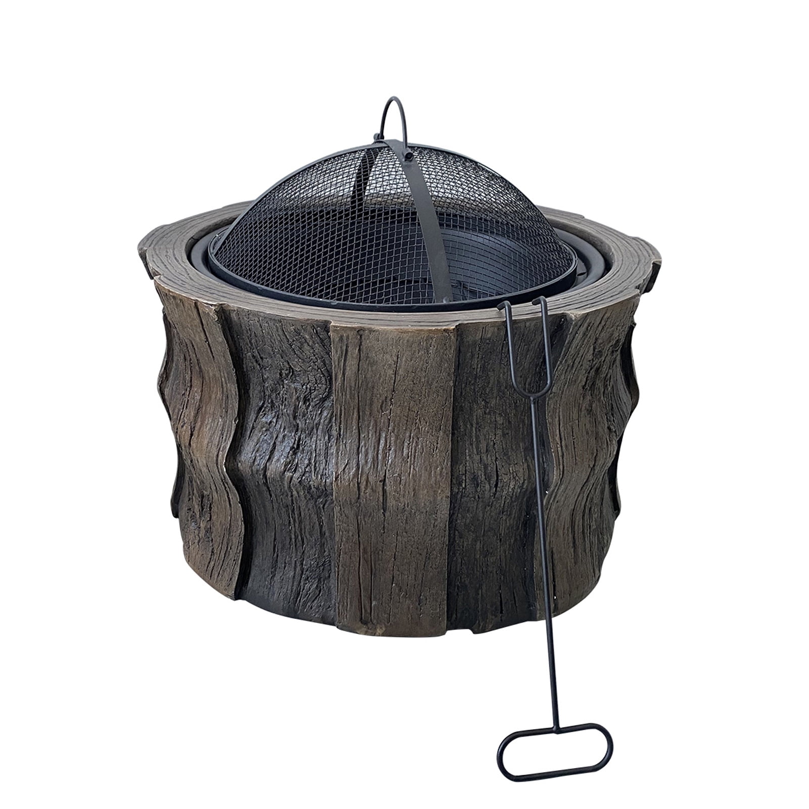 19In Round Concrete Fire Pits Outdoor Fire Pit Wood Charcoal Burning ...