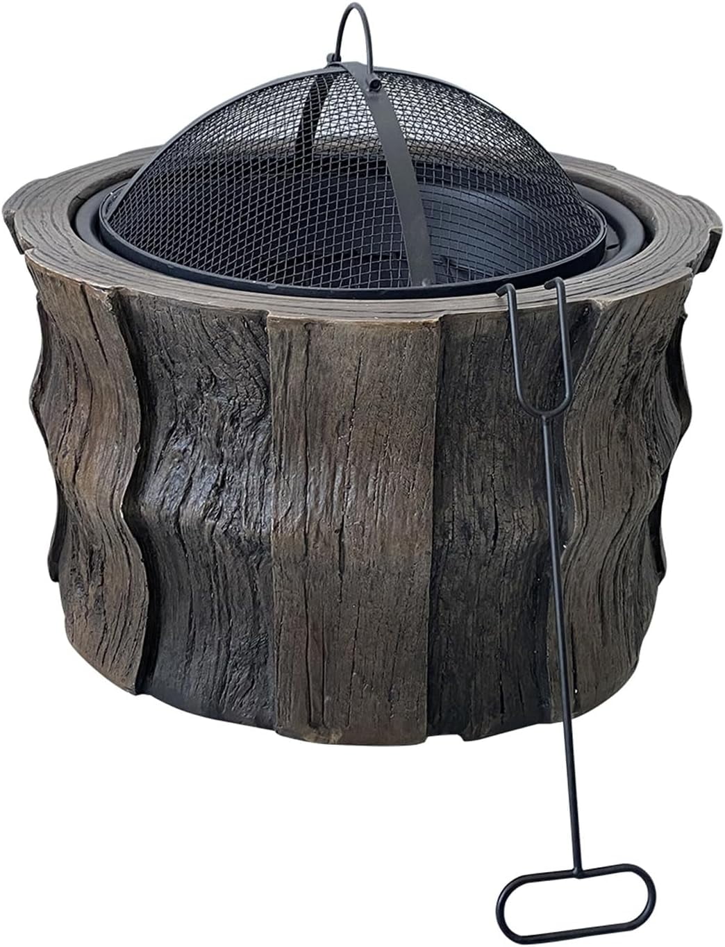 19In Round Concrete Fire Pits Outdoor Fire Pit Wood Charcoal Burning ...