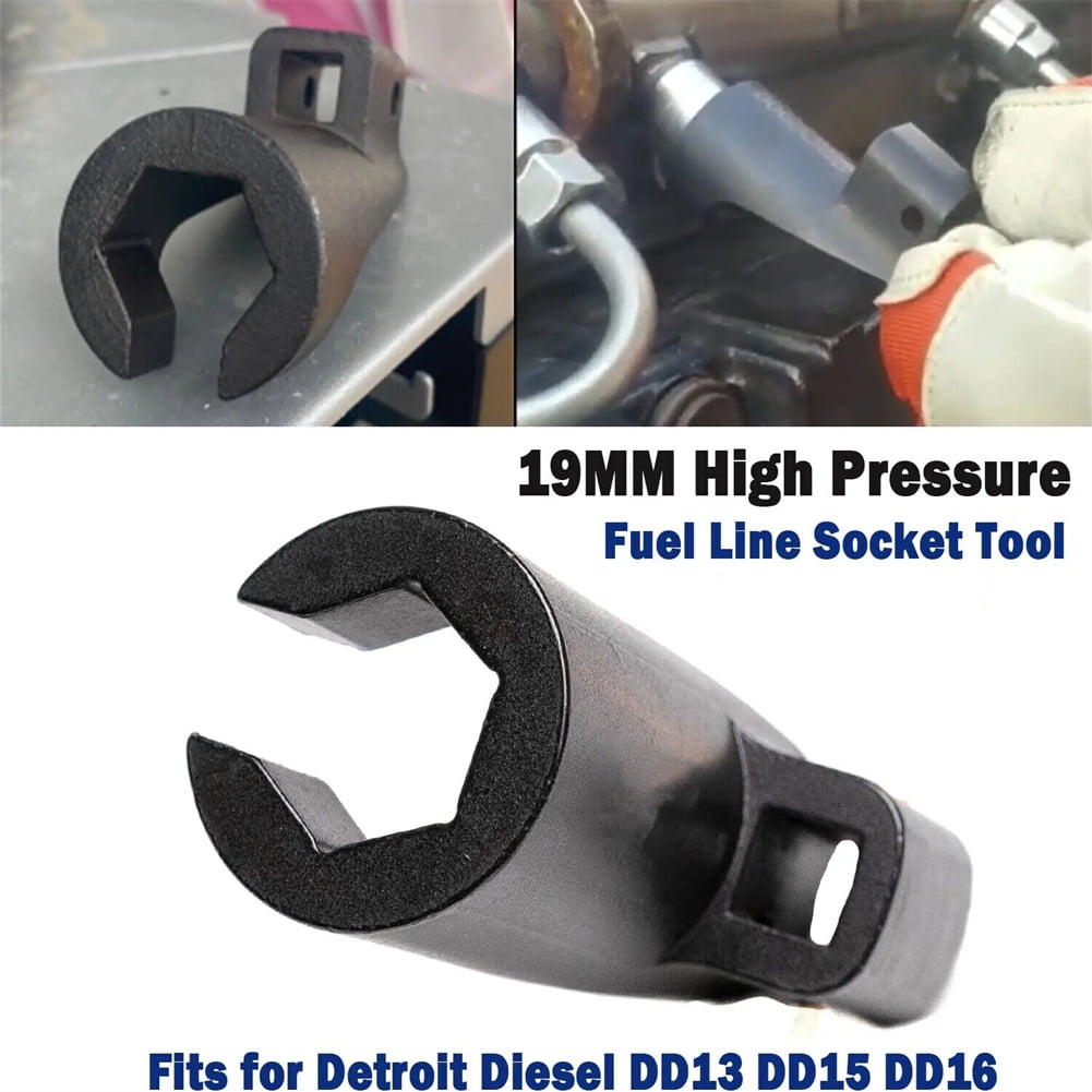 19MM High Pressure Fuel Line Socket Nut Wrench Spanner Tool 3/8'' Drive ...