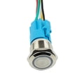 19Mm Latching Push Button Switch 12V Dc On Off Stainless Steel Led Self ...