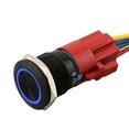 19mm Metal Latching Push Button Switch 12V with LED Light Self-Locking/Reset - Walmart.com