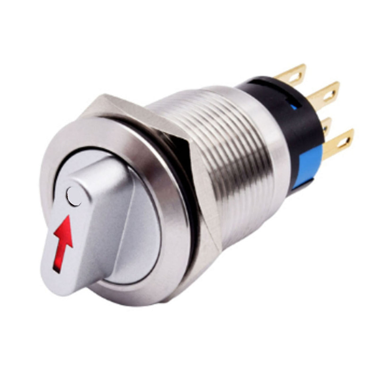 19mm Rotary Switch Latching 2Position 1NO1NC 110-220V PushButton Switch ...