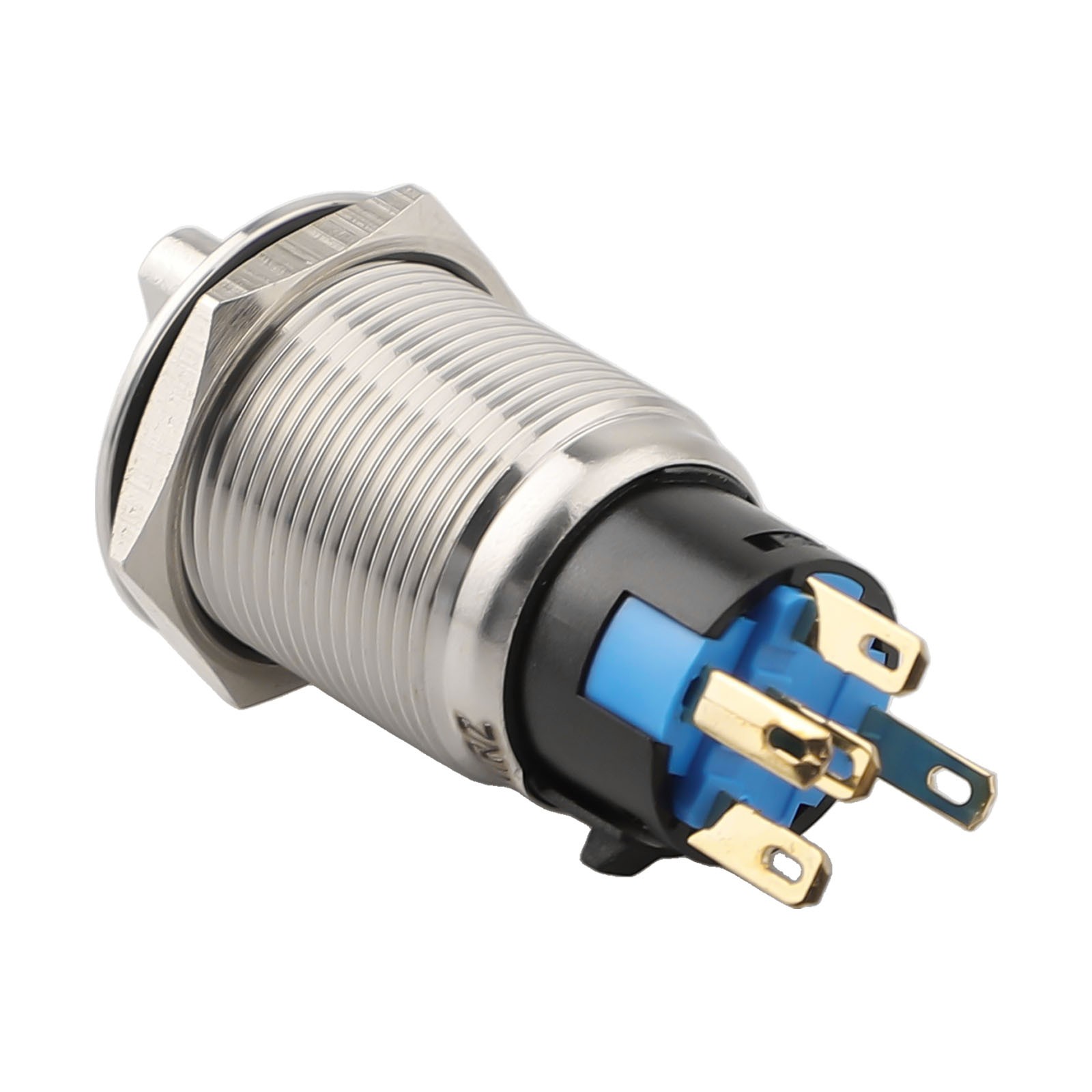 19Mm Rotary Switch Latching 2Positions 1No1Nc 12-24V Push Button Switch ...