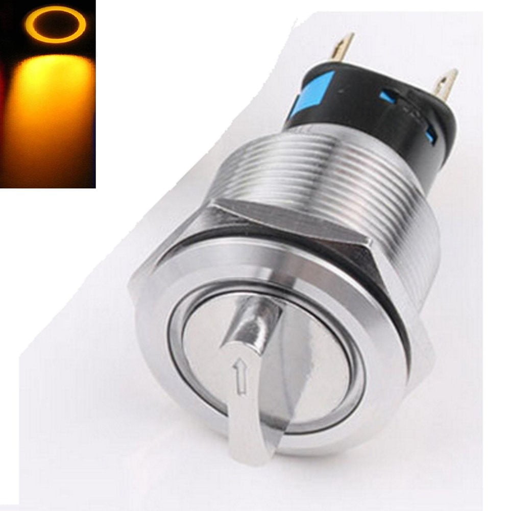 19mm Rotary Switch Latching 2Positions 1No1Nc 12-24V Push Button Switch ...