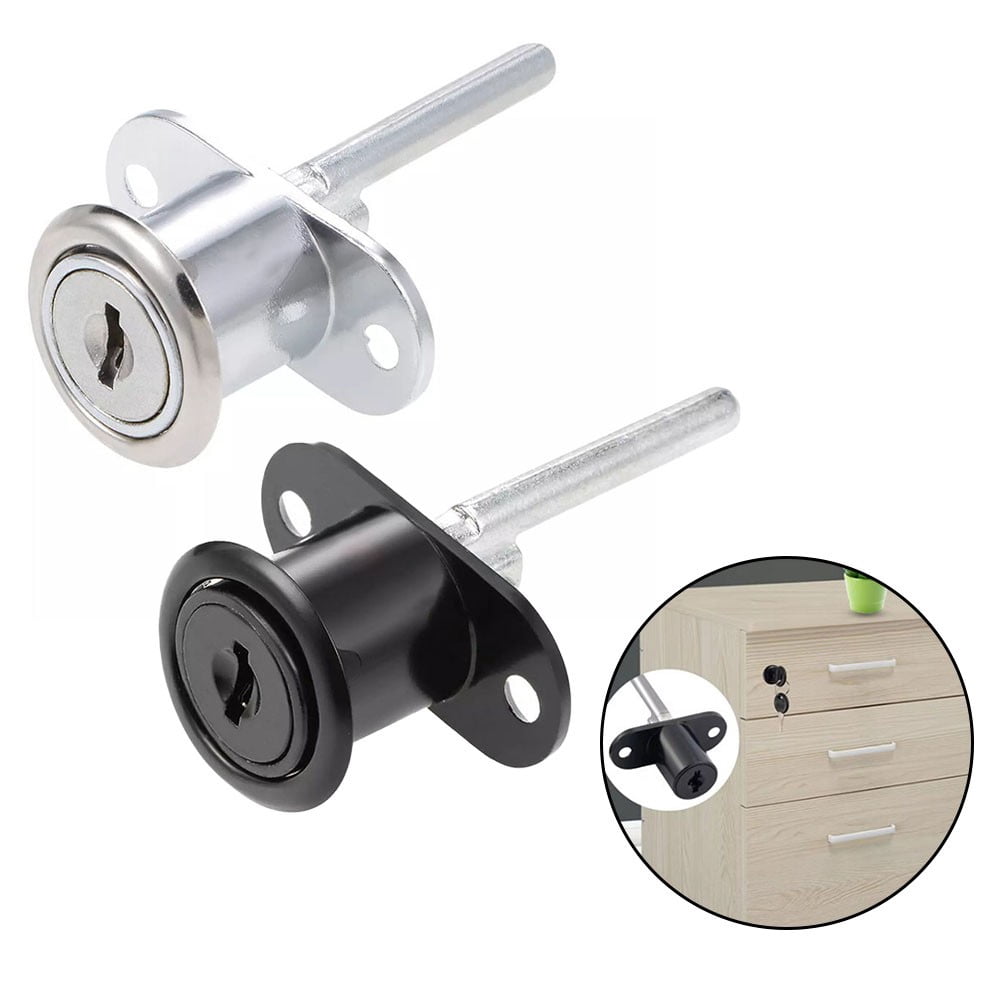 19Mm Zinc Alloy Drawer Lock For Cabinets Showcases Lockers Black&White ...