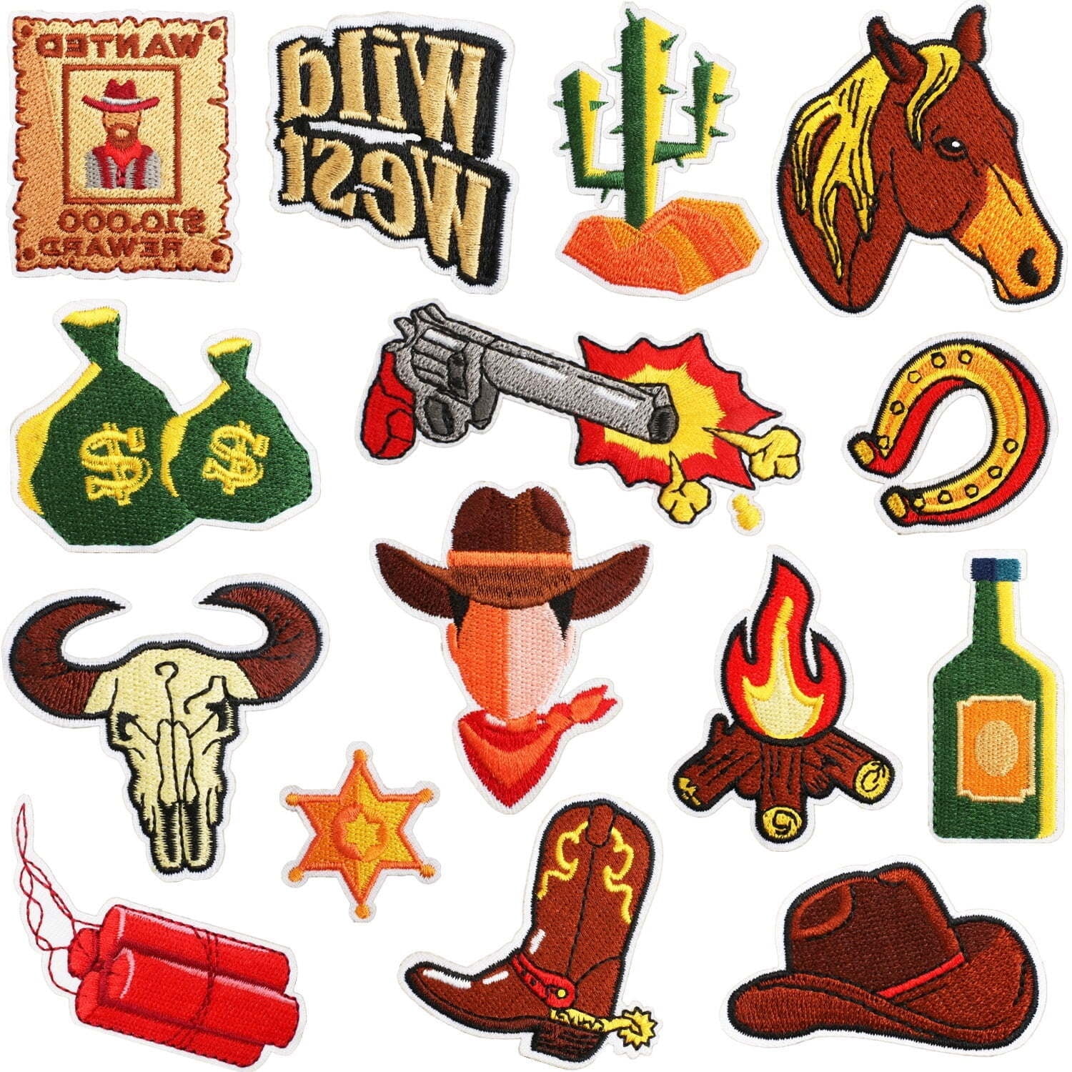 19PCS Iron on Vintage Patches Groovy Boho Peace Sign Preppy Embroidered ...