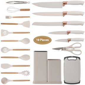 Kaluns 10-Pc High-Heat Resistant Nylon & Stainless Steel Kitchen ...