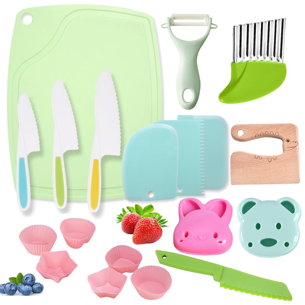19PCS Sandwich Bread Cutter Kids Cooking Sets Real Cooking Montessori ...