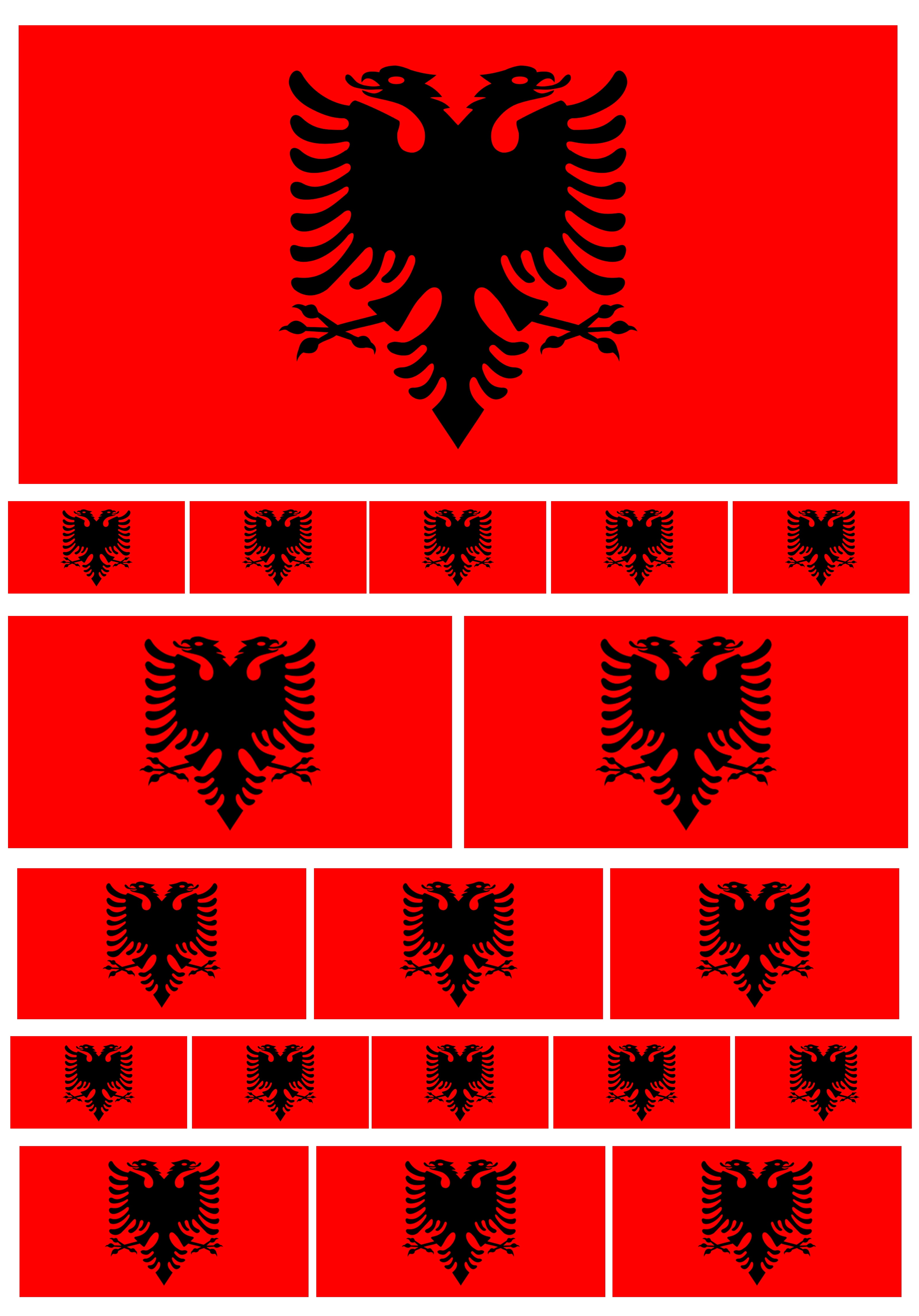 19Pcs Albania Albanian World Country Flag Assorted Assortment Sticker ...