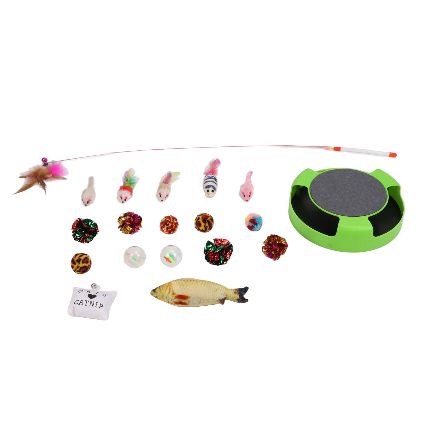 19Pcs Cat Mouse Catching Toys Pet Cat Toy Set Cat Scratching Mouse ...