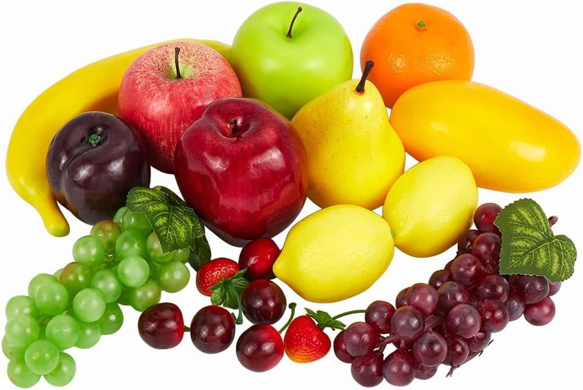 19Pcs Fake Fruits Realistic Artificial Frutis 13 Styles Foam Imitation ...
