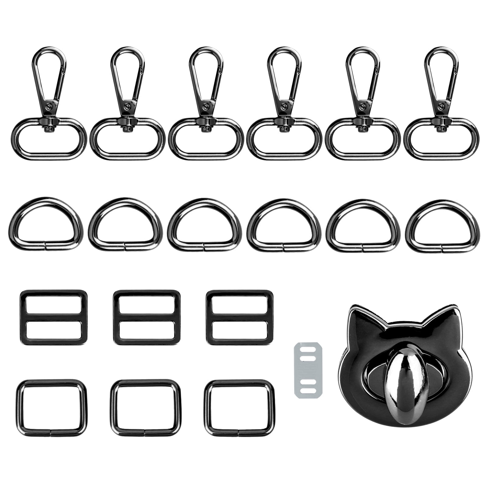 19Pcs Metal Bag Buckle Luggage Suitcase Replacement Buckles, Bag Hook ...