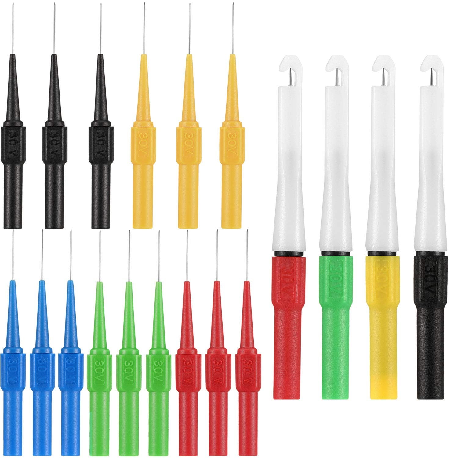 19Pcs Multimeter Probe Kit -0.7mm Pins & Insulation Piercing for Car ...