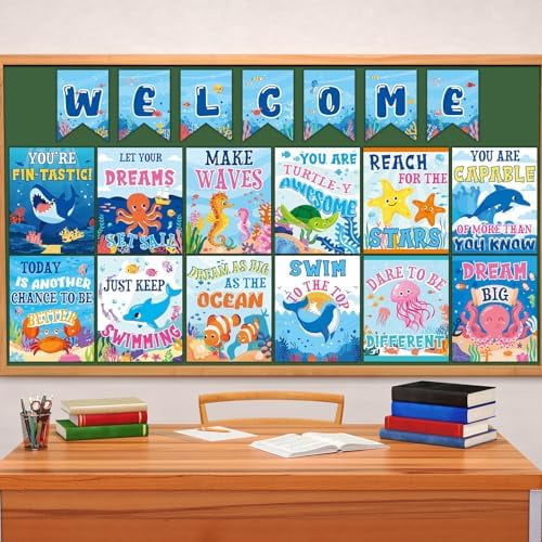 19Pcs Under the Sea Posters for Classroom Ocean Welcome to School ...
