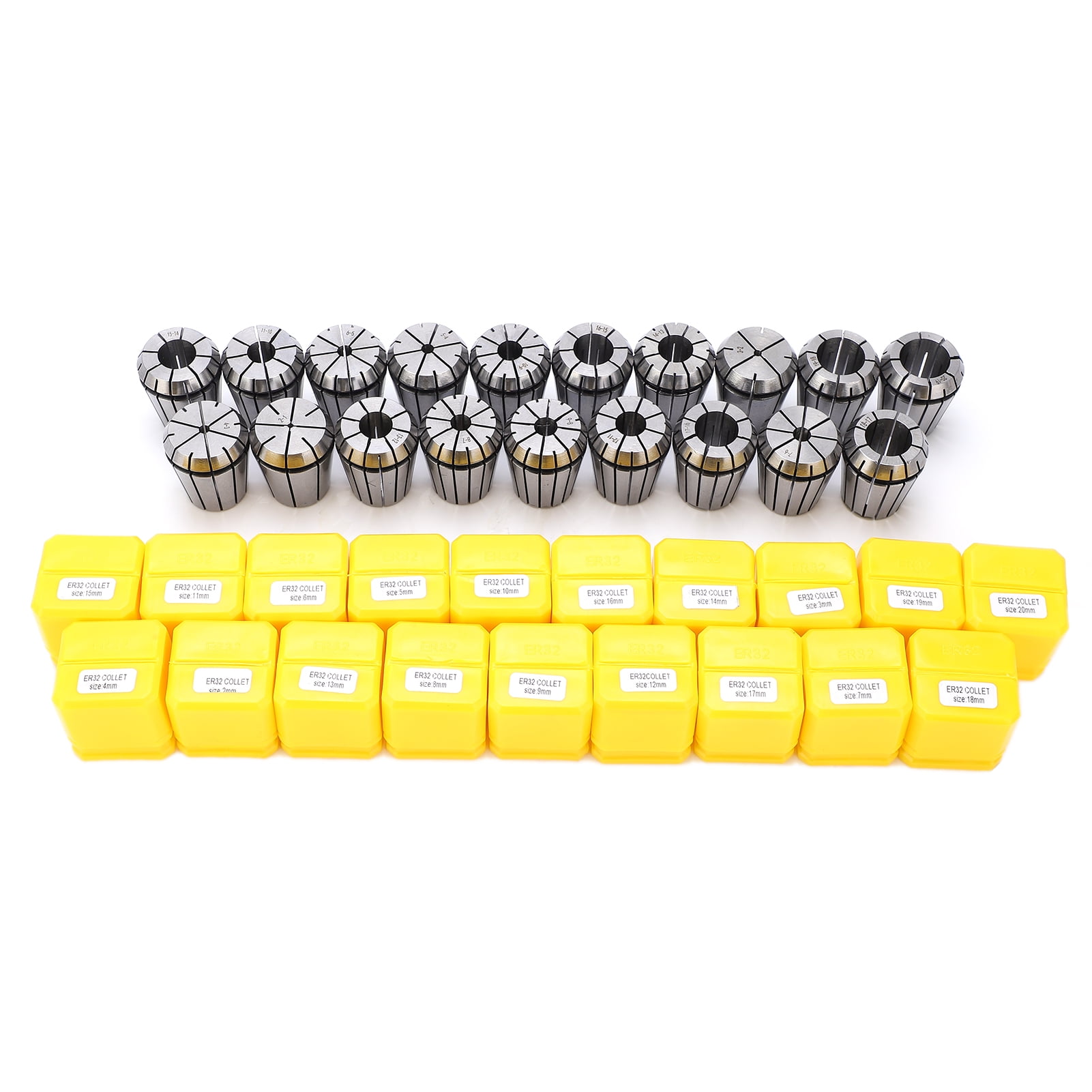 19Pcs/Set ER32 Collet Chuck 2-20mm Milling Chucks CNC Tools for ...