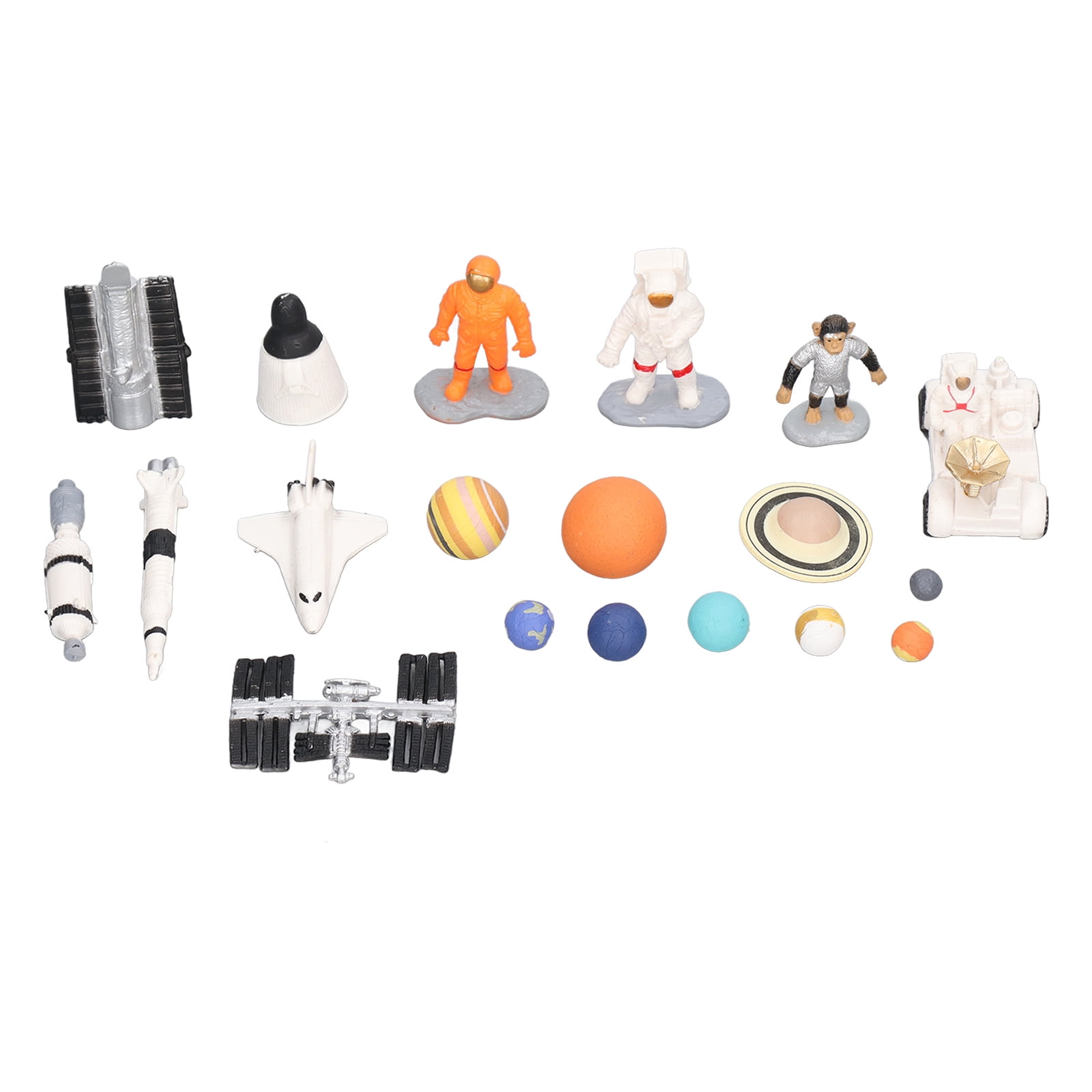 19Pcs Space Model Toys Aerospaceplane Satellite Lunar Rover Astronaut 9 ...