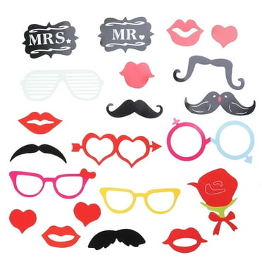 10 Pcs Photo Booth Props Kit Biotite Dialog Blackboard for party ...