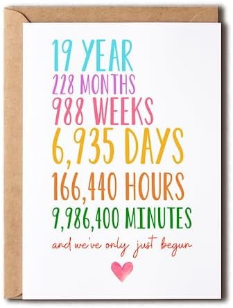 19Th Anniversary Card - 19 Year Wedding Card - Hilarious Greeting Card ...