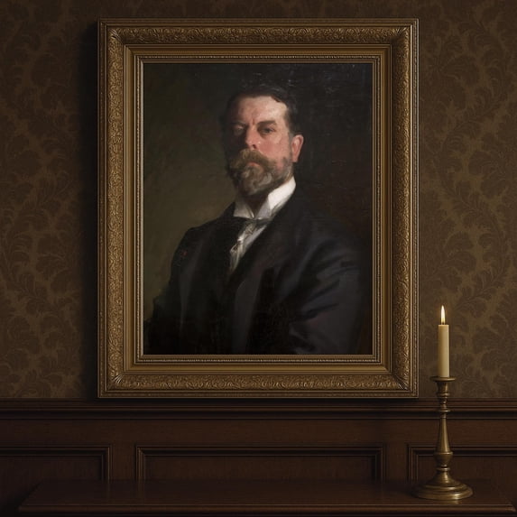 19Th Century Gentleman Portrait Poster Antique Masculine Wall Art Home ...