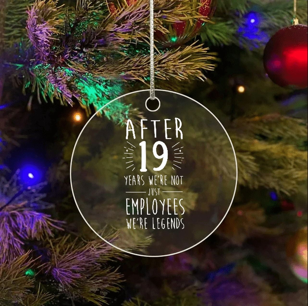 19Th Work Anniversary 19 Years Of Service For Employee Ornament, Home ...