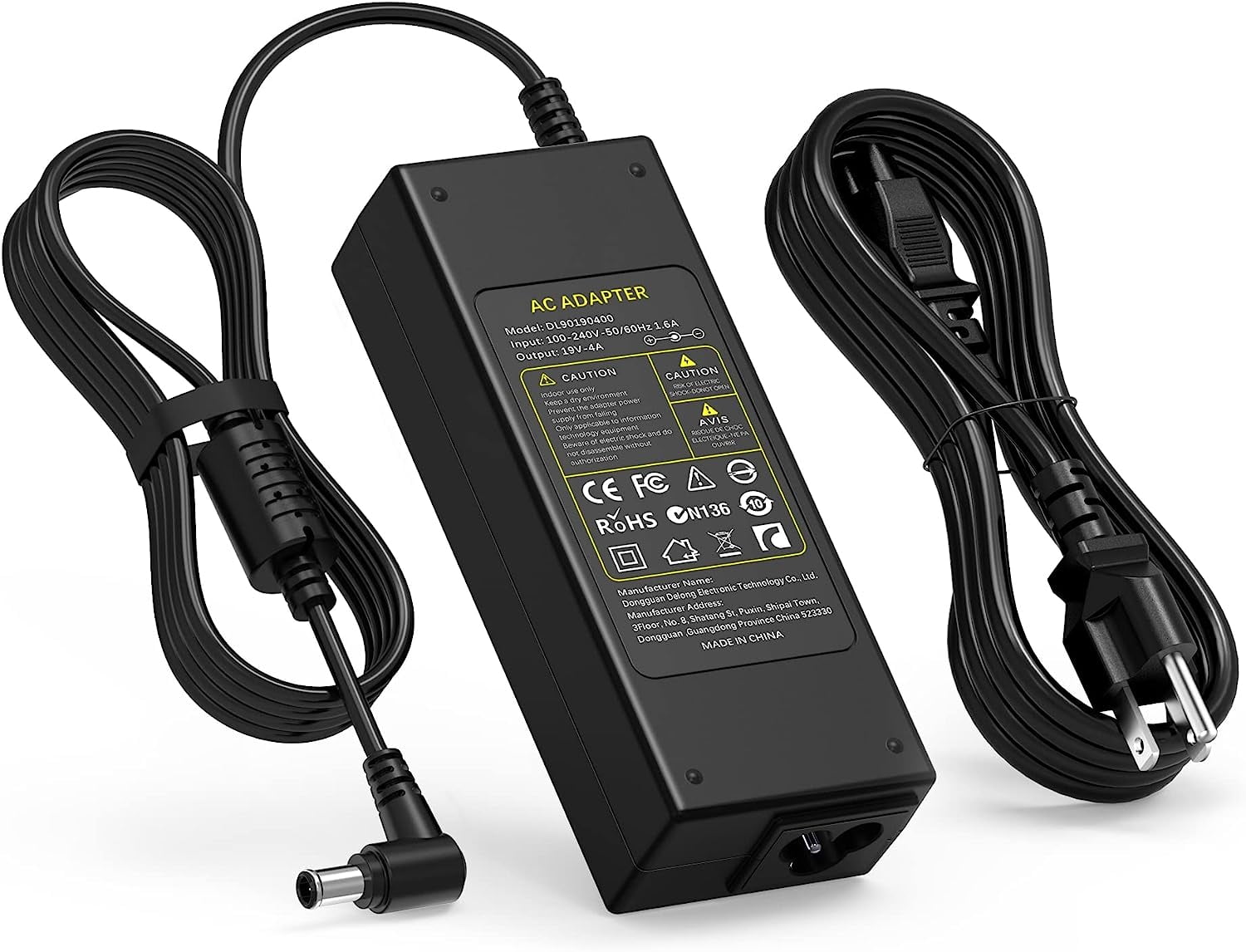 19V DC Monitor Power Cord Charger for LG Electronics 24" 24EN33V-B ...