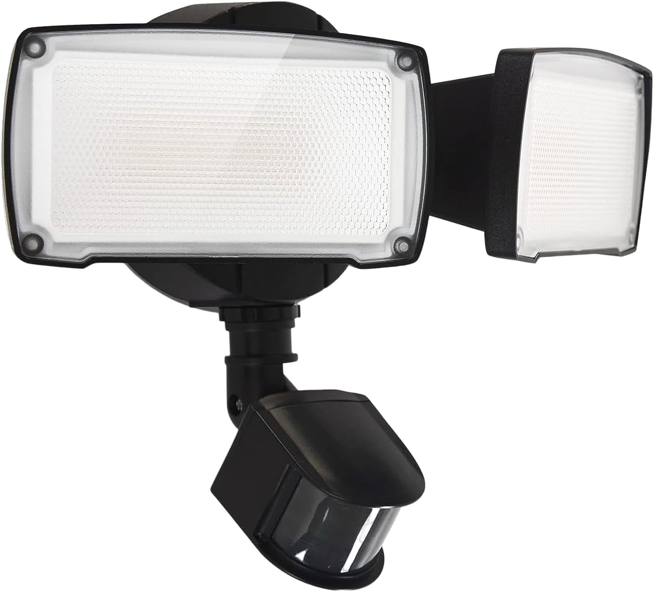 19W LED Flood Light Motion Sensor Outdoor, 2 Adjustable Head, 2000LM ...