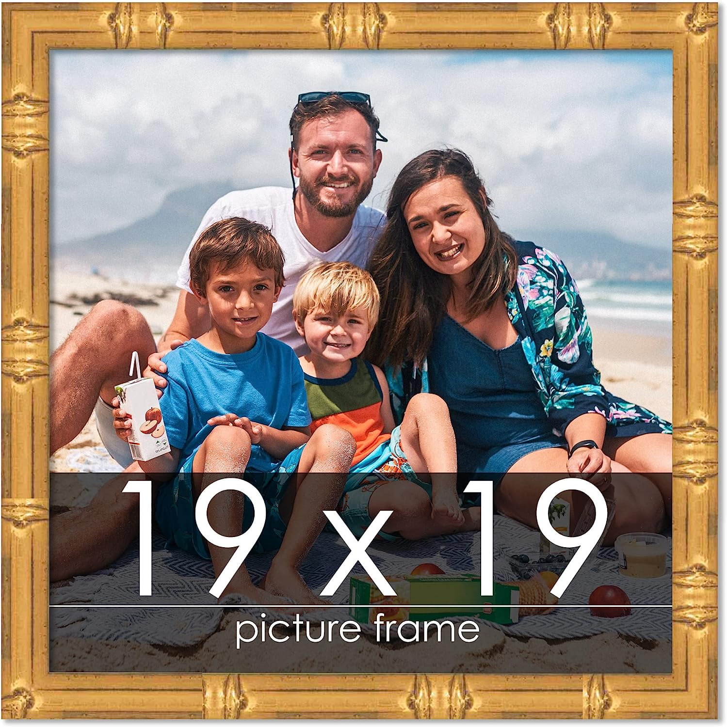 19X19 Complete Wood Square Picture Frame With UV Acrylic, Foam Board ...