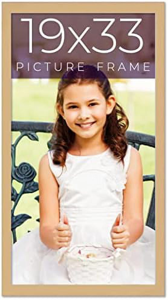 19X33 Frame Beige Real Wood Picture Frame Width 0.75 Inches | Interior ...
