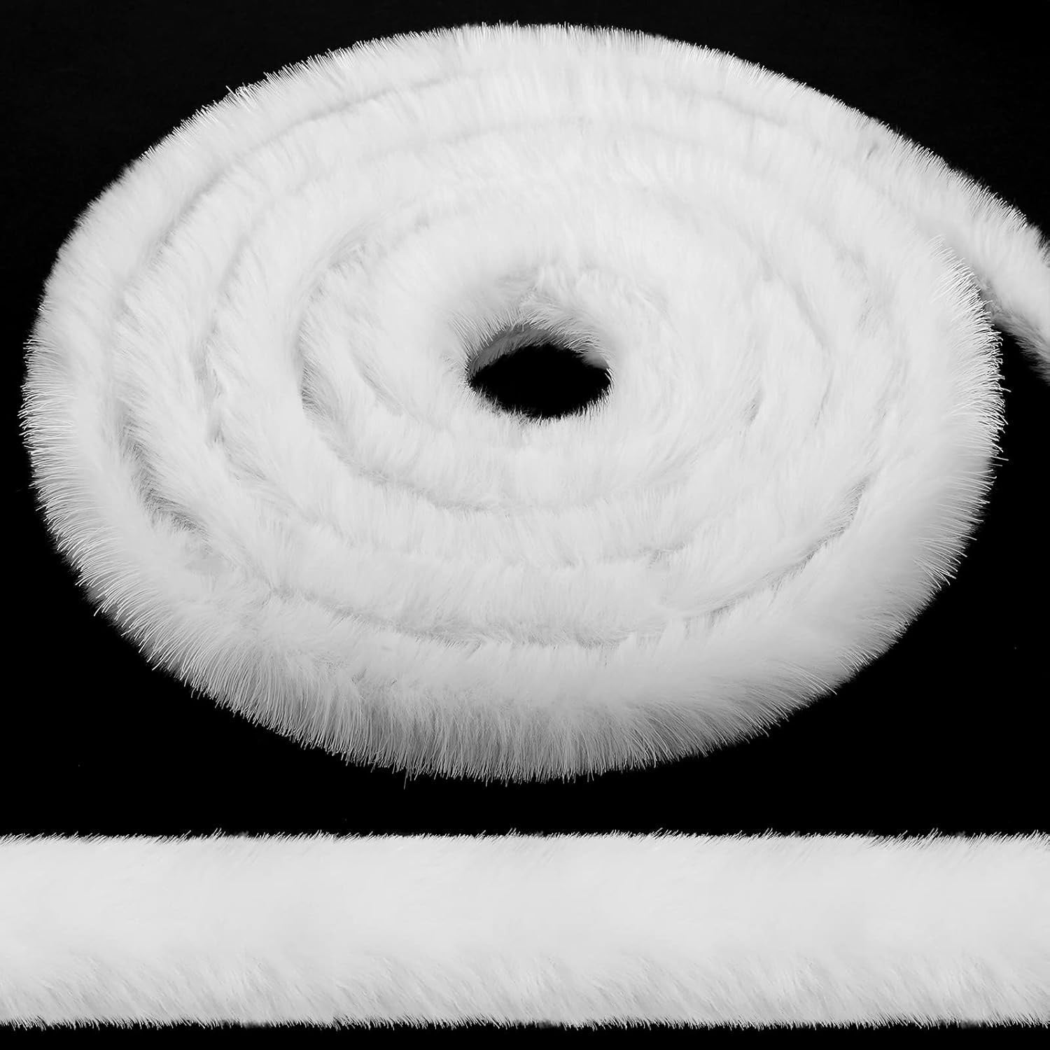 19ft Christmas Faux Fur Trim,Happon White Fur Garland for Christmas ...