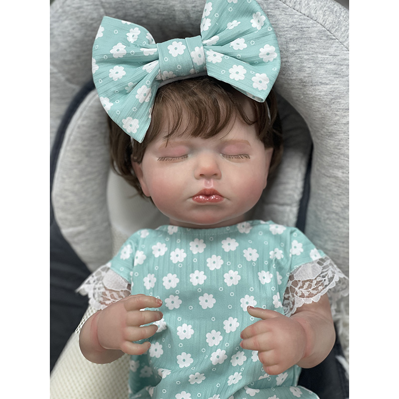 19inch Full Body Vinyl Reborn Doll Loulou with Rooted Hair Newborn Baby ...