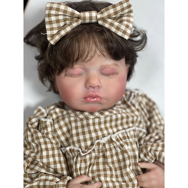 19inch Full Body Vinyl Reborn Doll Loulou with Rooted Hair Newborn Baby ...