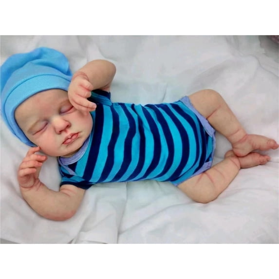 19inch Reborn Baby Doll Loulou Newborn Baby Size Handmade 3D Skin ...