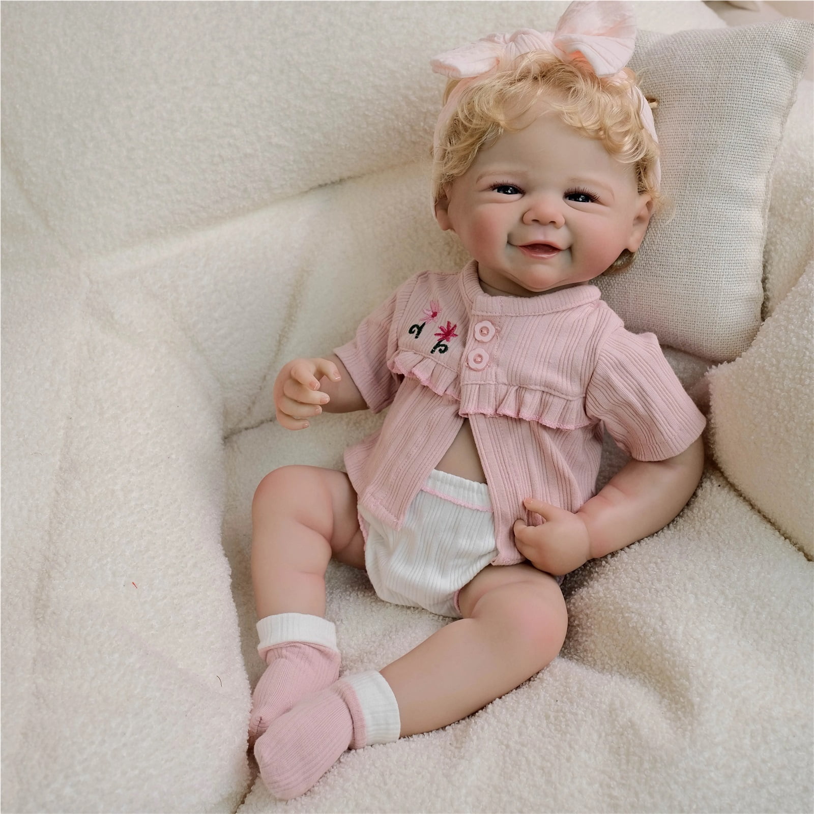 19inch Vivienne Reborn Baby Doll Soft ViBody Lifelike with 3D Skin Hand ...