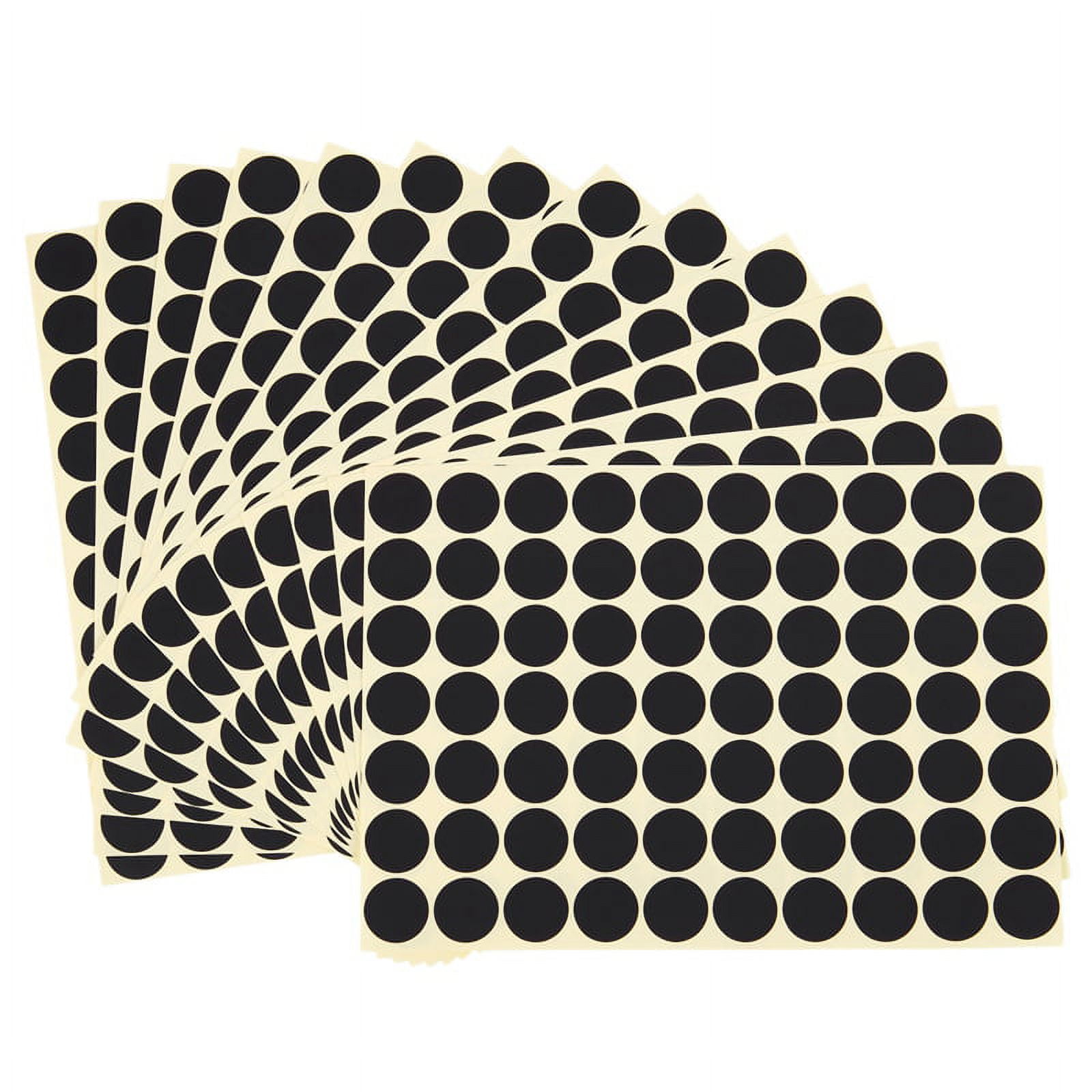 19mm Circles Round Code Stickers Self Adhesive Sticky Labels Black ...