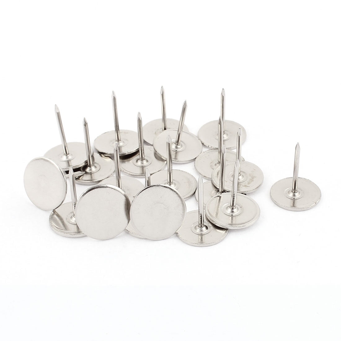 19mm Dia Round Head Upholstery Nail Thumb Tack Thumbtack Silver Tone ...