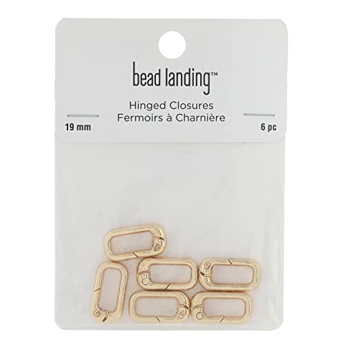 19mm Metal Rectangle Hinged Closures, 6ct. by Bead Landing™ - Walmart.com