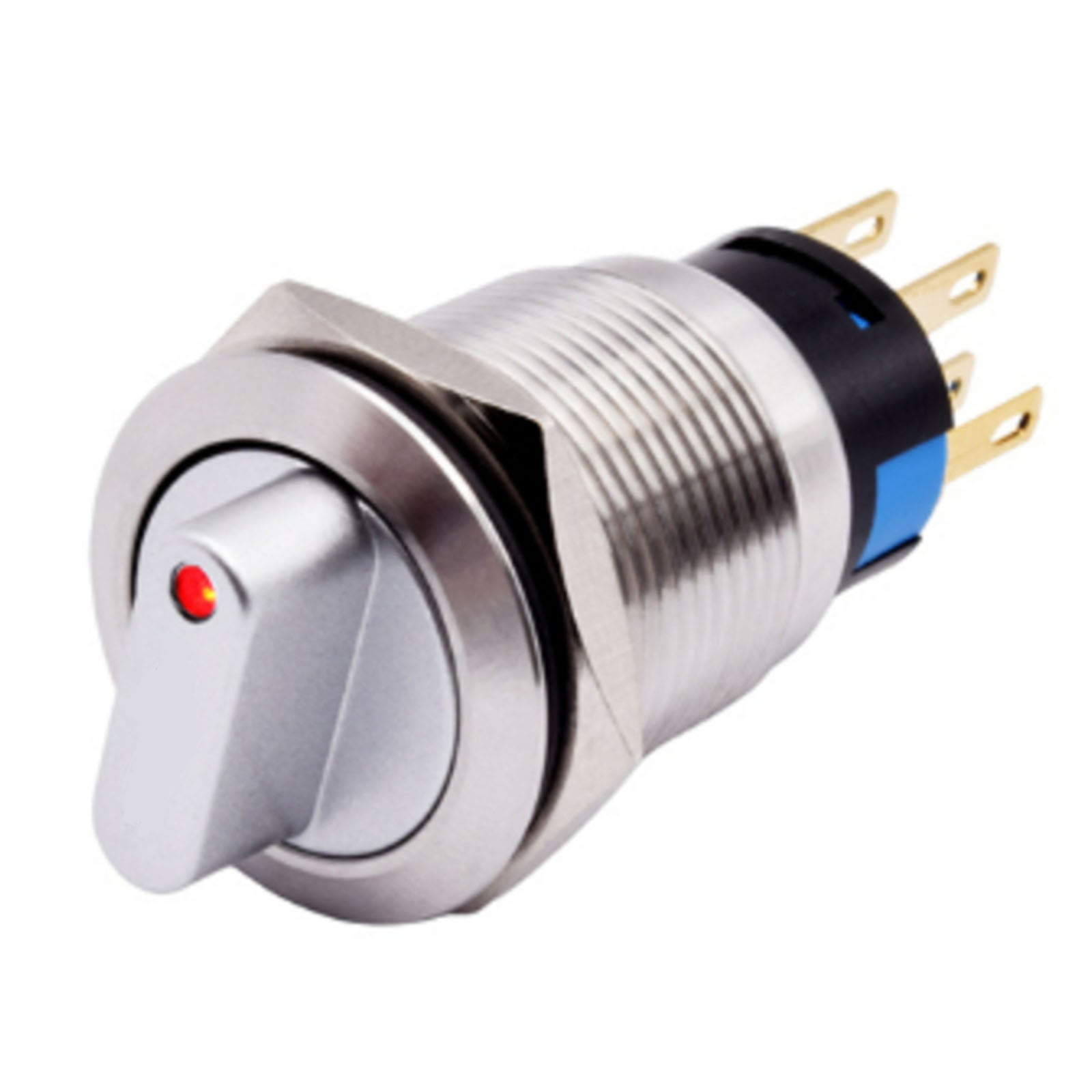19mm Momentary Rotary Switch 3Positions 2NO2NC 12-24V ON-Off Waterproof ...